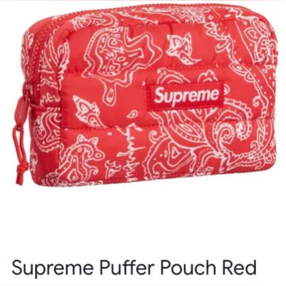 Supreme | Bags | Authentic Supreme X Pertex Red Paisley Puffer Zip ...